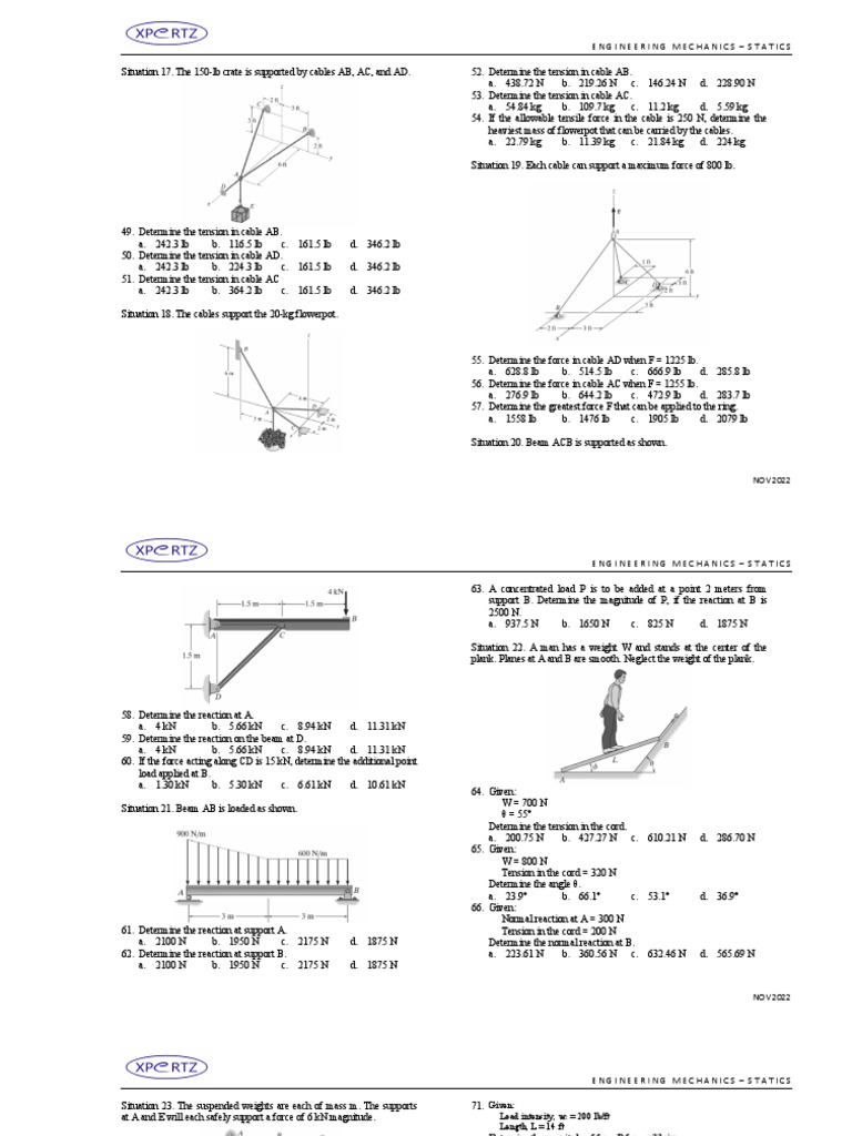 Statics 3 Download Free Pdf Force Physics