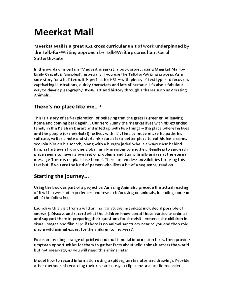 Meerkat Mail Carol Satterthwaite | PDF