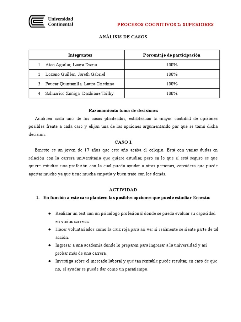 Análisis de Casos Grupal | PDF