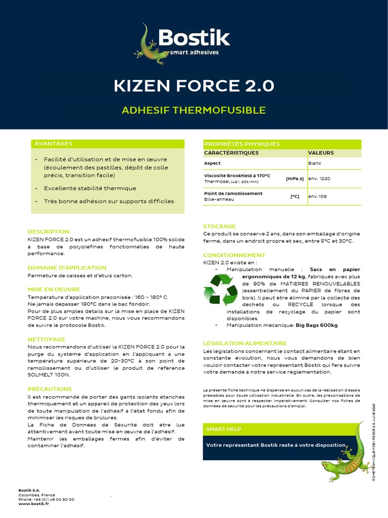 TDS - FR - Kizen Force 2.0 | PDF | Papier | Recyclage