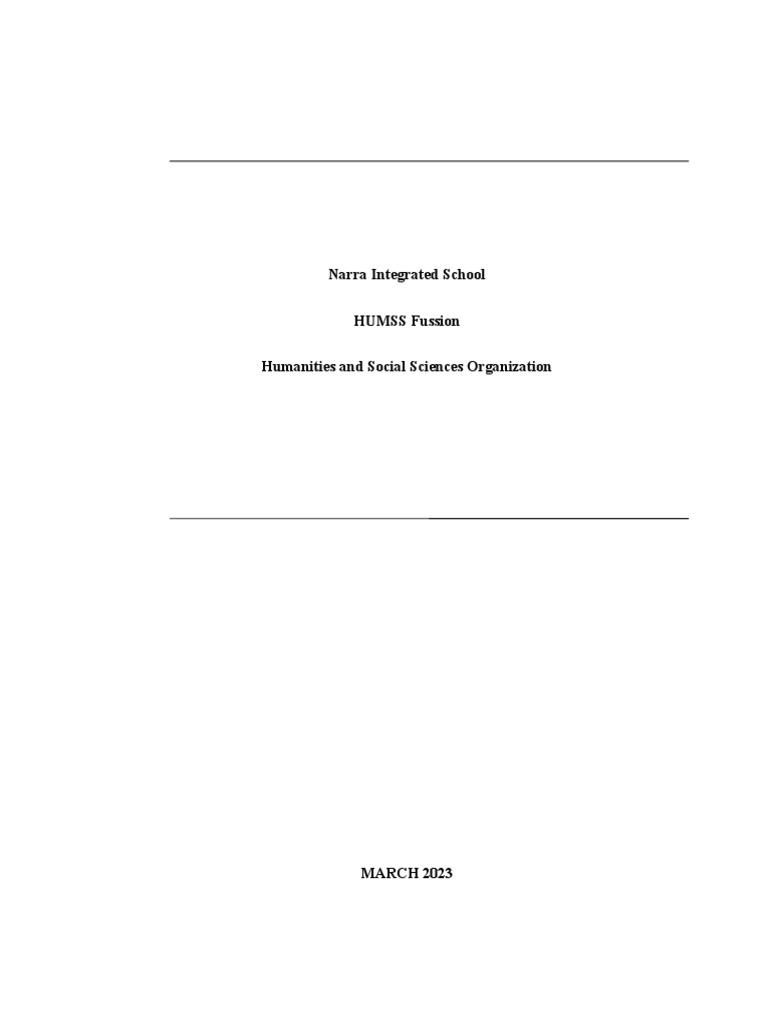 HUMSS Org by Laws | PDF | Career & Growth | Social Science