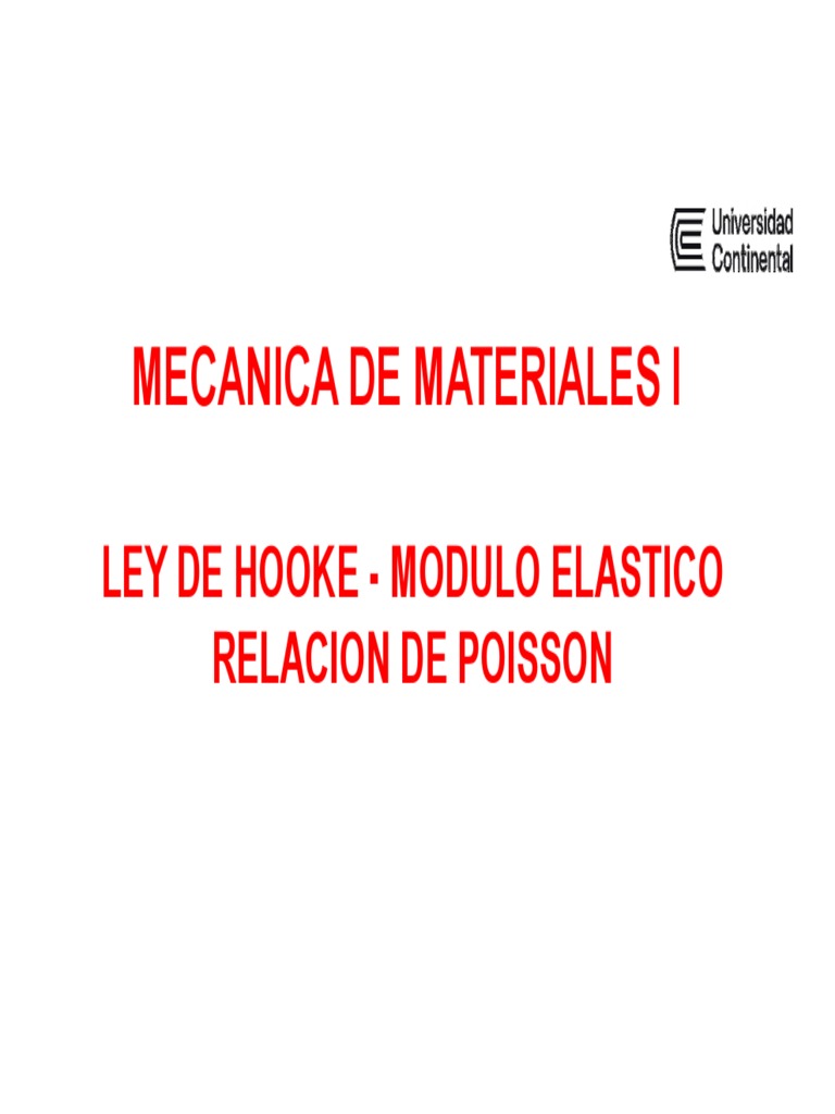 Ley de Hooke y Módulo de Elasticidad | PDF | Deformación (ingeniería ...