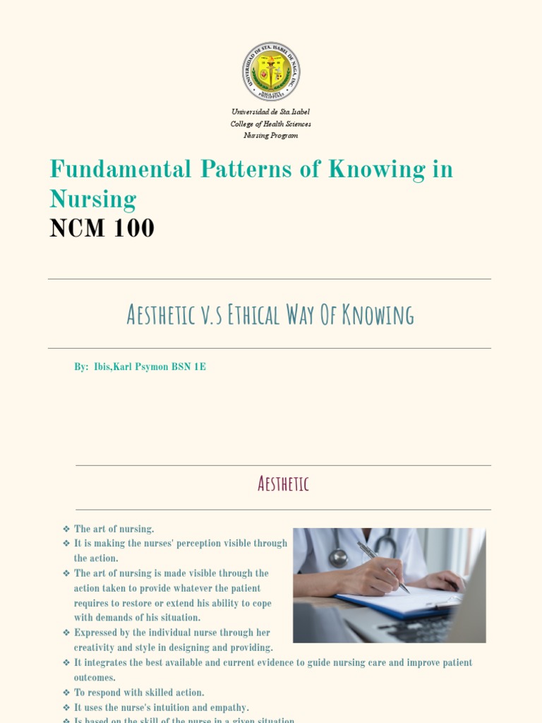Aesthetic vs Ethical Knowing in Nursing | PDF