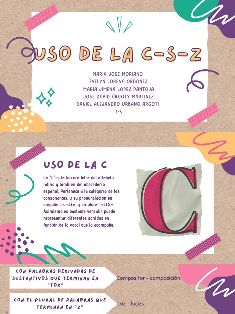 Uso de La C, S Y Z | Descargar gratis PDF | Sustantivo | Gramática