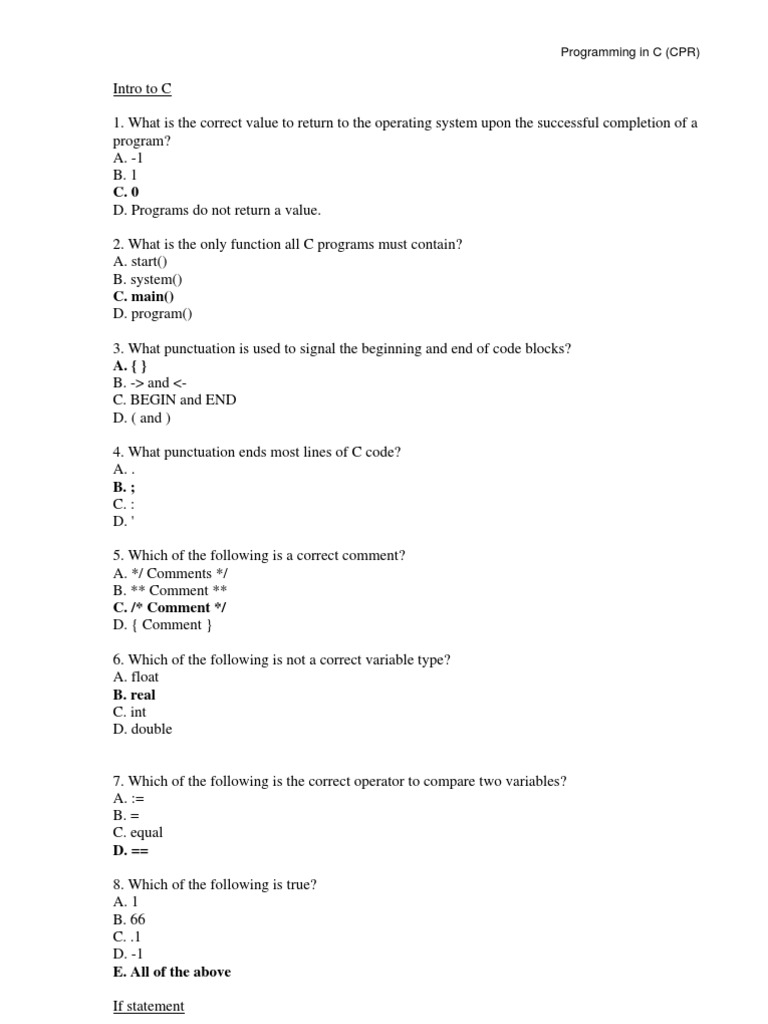 Question Bank - CPR | Download Free PDF | C (Programming Language) | Array Data Structure