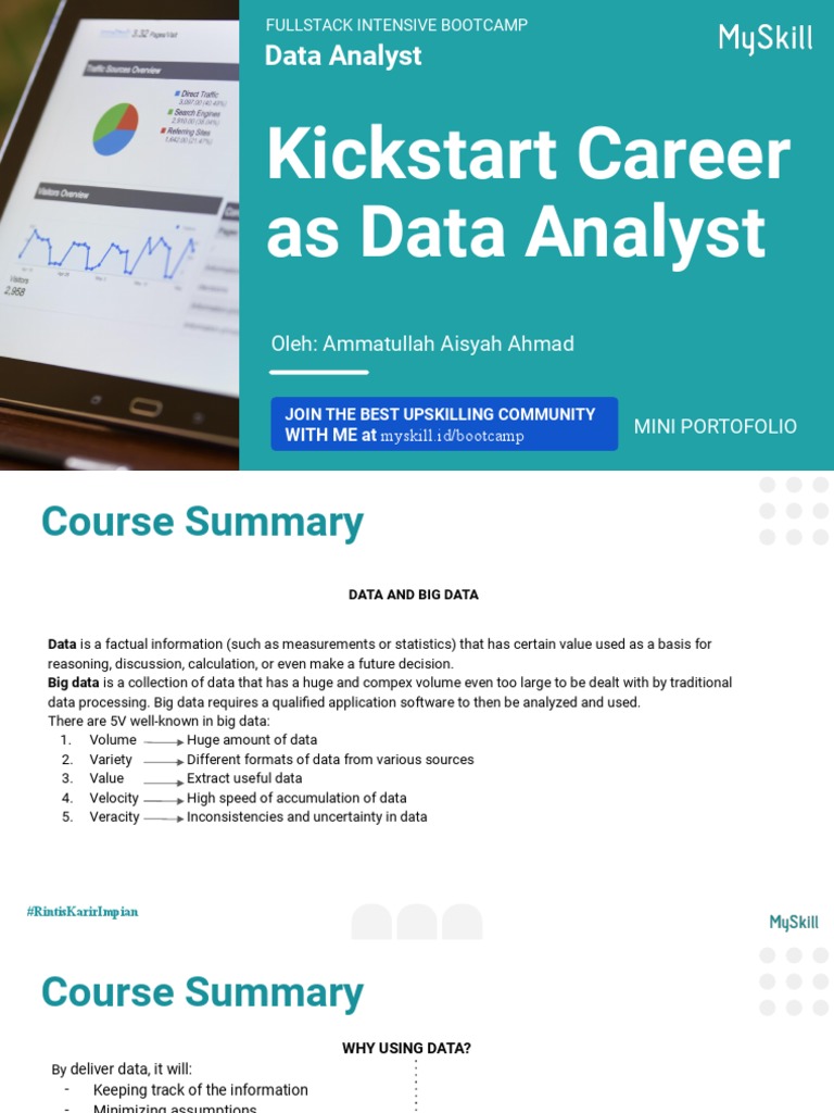 Ammatullah Aisyah Ahmad - Kickstart Career As Data Analyst | PDF