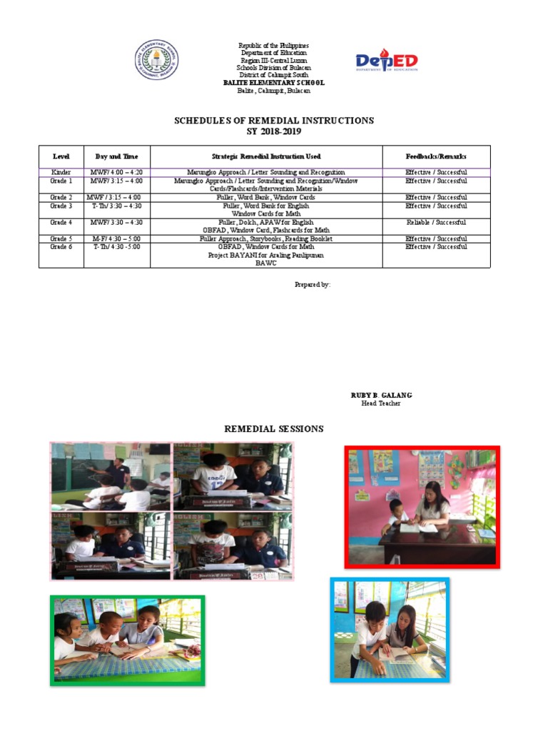 1 3 A Remedial-Instructions | PDF | Education Theory | Behavior ...