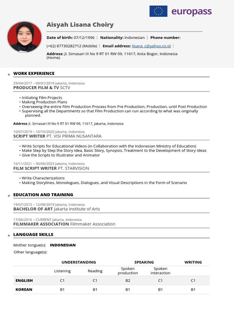 CV - Aisyah Lisana Choiry | PDF | Indonesia | Computing