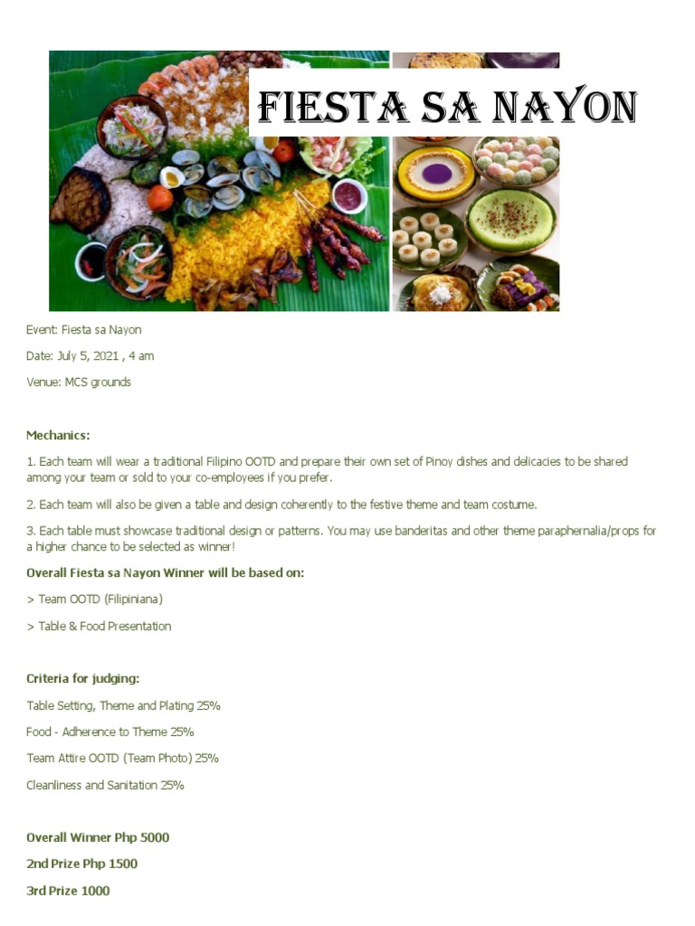 Fiesta Sa Nayon | PDF