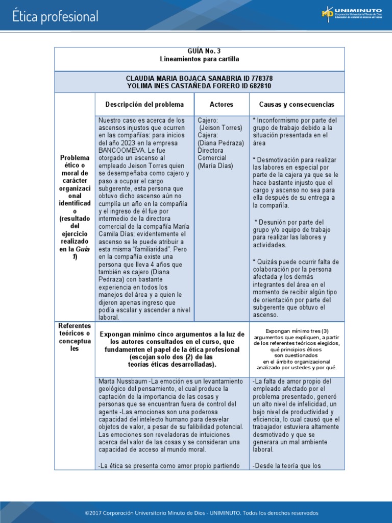 Uni7 Act8 Gui 3 Lin Par Car | PDF | Moralidad | Motivación