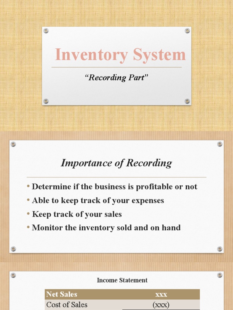 Inventory System - Updated | PDF | Inventory | Cost Of Goods Sold