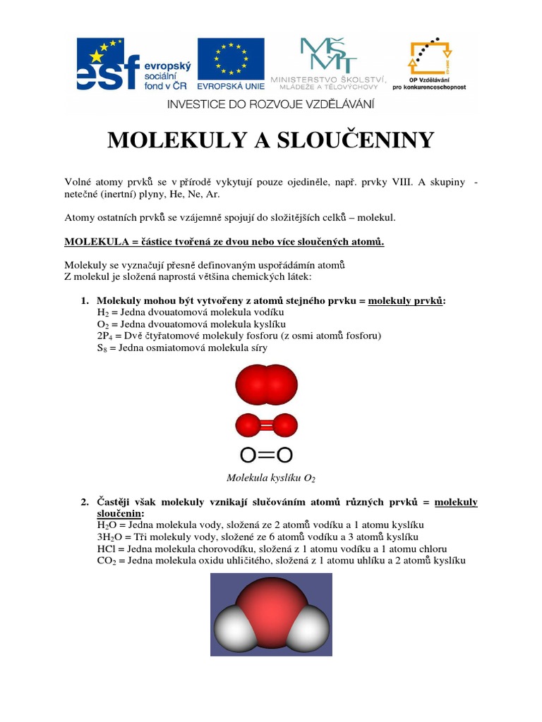 Molekuly A Slouceniny | PDF