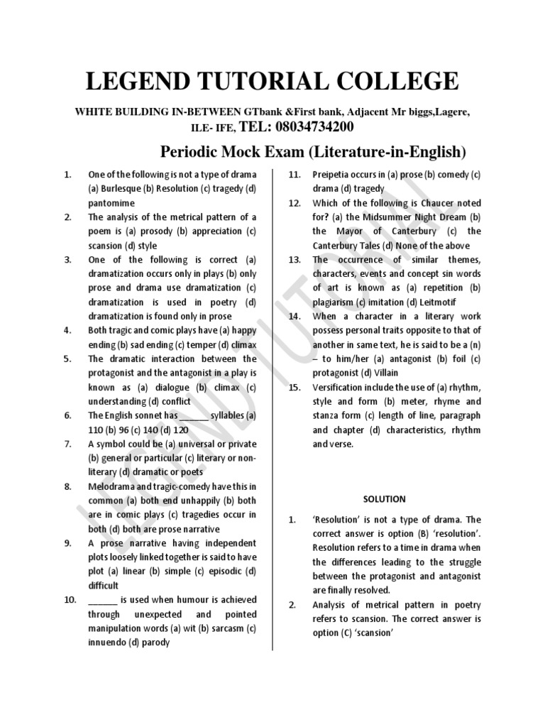 LEGEND Literature&Answers. | PDF | Poetry | Metre (Poetry)