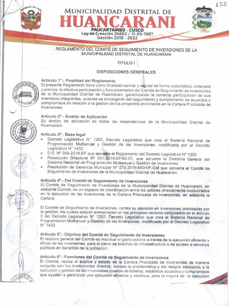 Reglamento de Comite 2020 | PDF