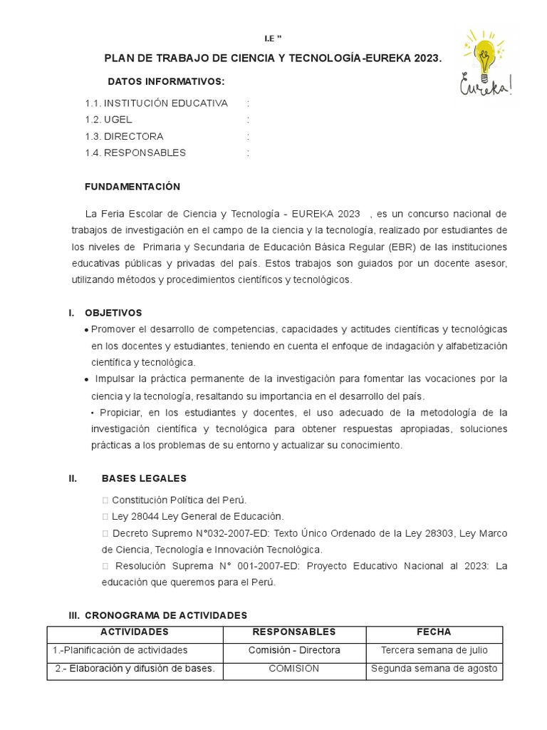 Proyecto Eureka 2023 | PDF