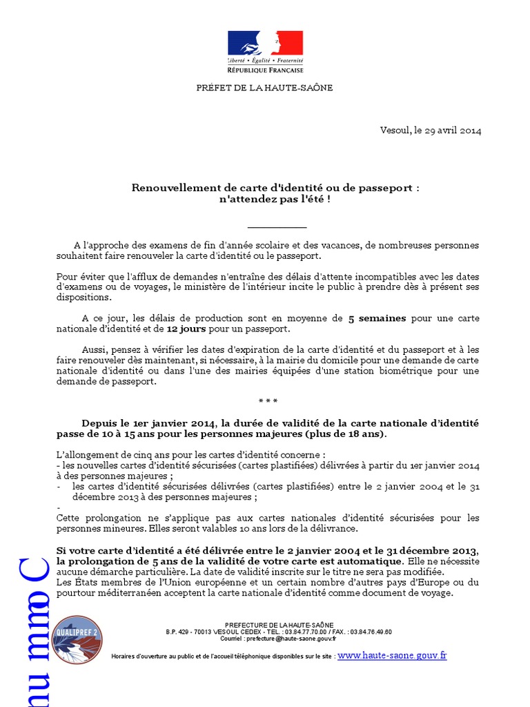 Demande de CNI | PDF | Passeport | Gouvernement et identité