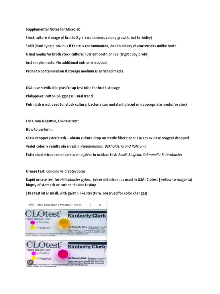 MICROBIOLOGY AND PARASITOLOGY LAB Supplemental Notes For Finals | PDF ...