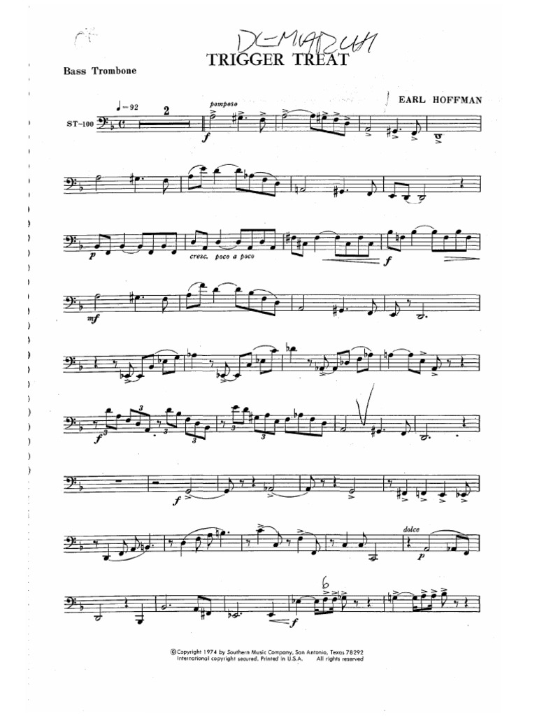 Trombone - Trigger Treat - Hoffman | PDF