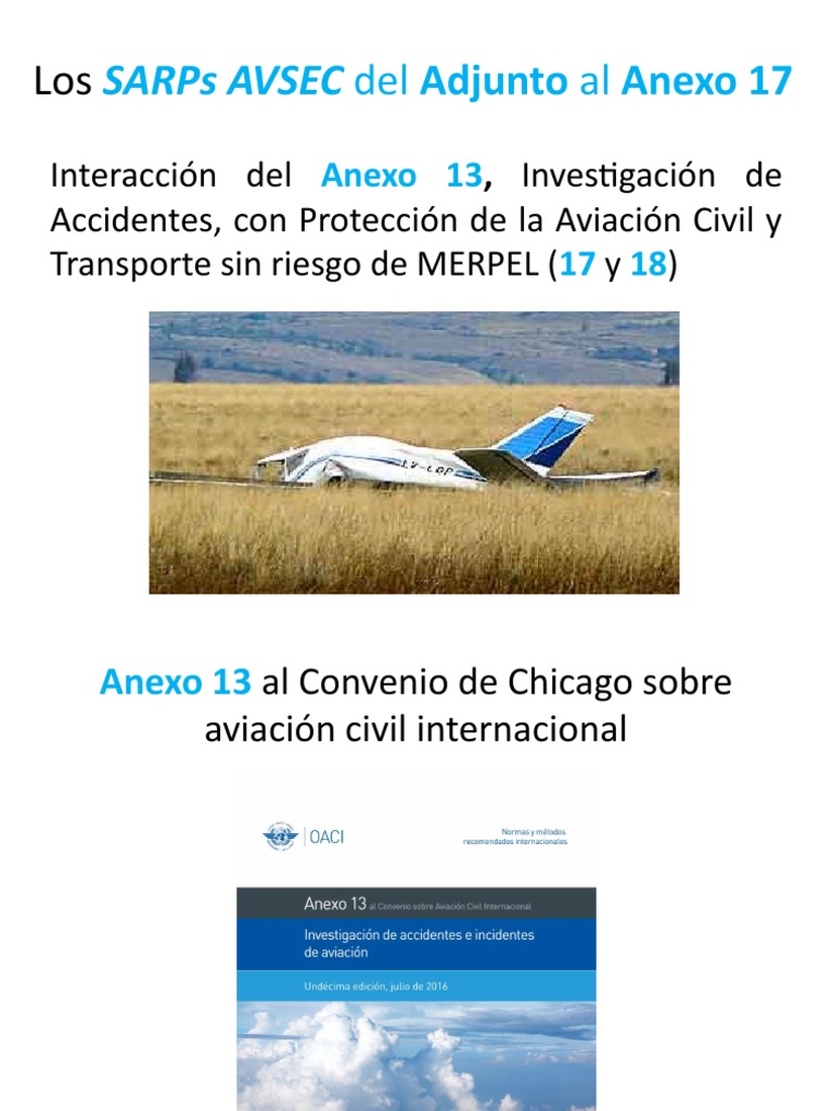 Anexo 13 Investigacion de Accidentes Vinculo Con El 17 y 18 | PDF ...