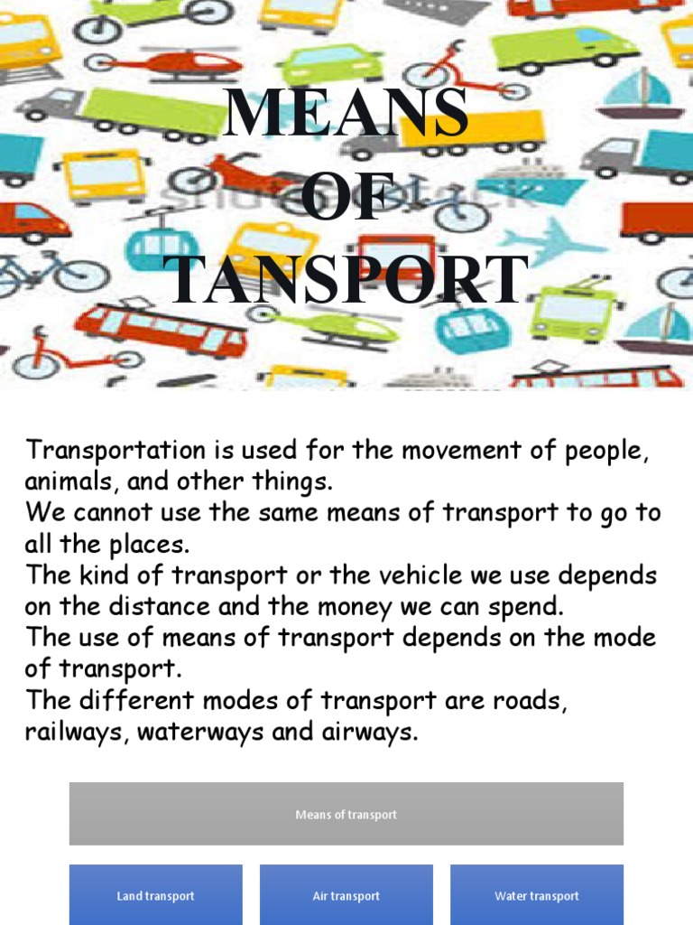 Means of Transport Overview | PDF