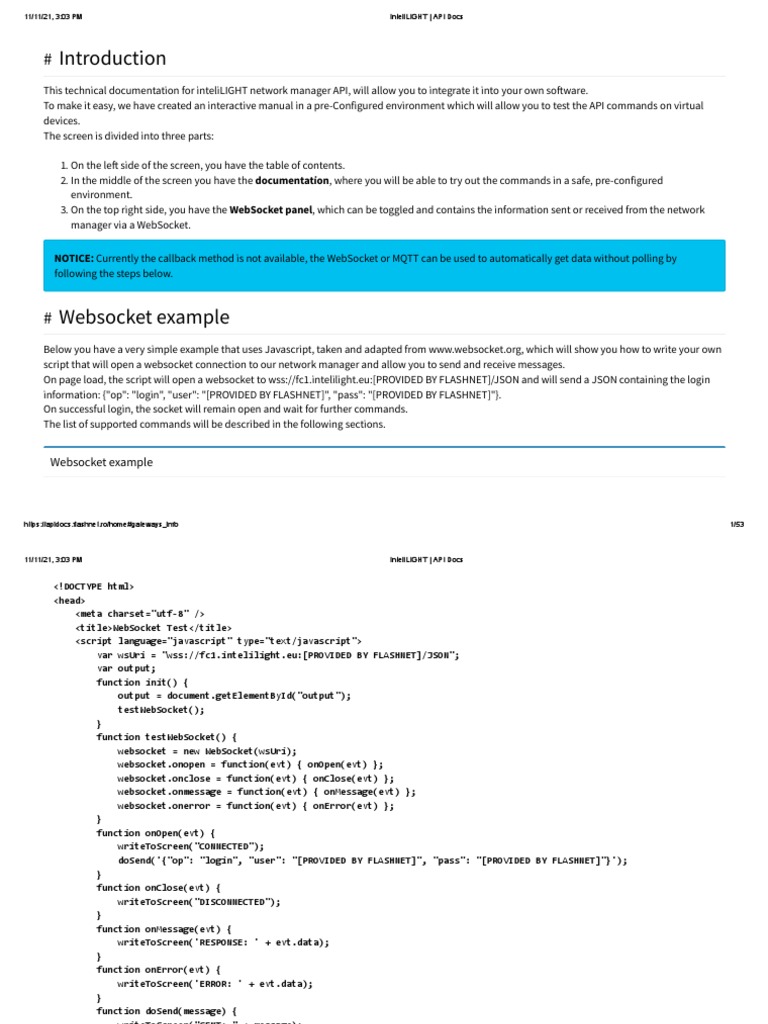 inteliLIGHT - API Docs | PDF | Ac Power | Parameter (Computer Programming)