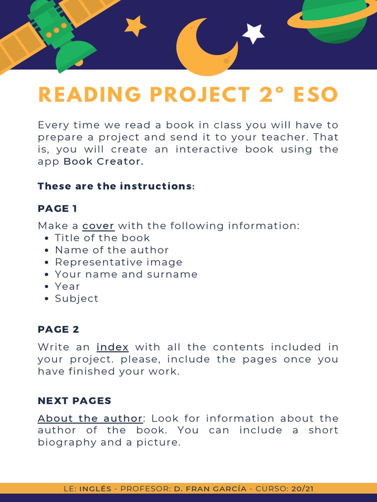 Reading Project 2º ESO-2 | PDF