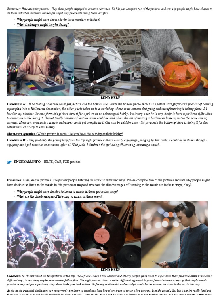 CAE Speaking Part 2, Set 4 | PDF