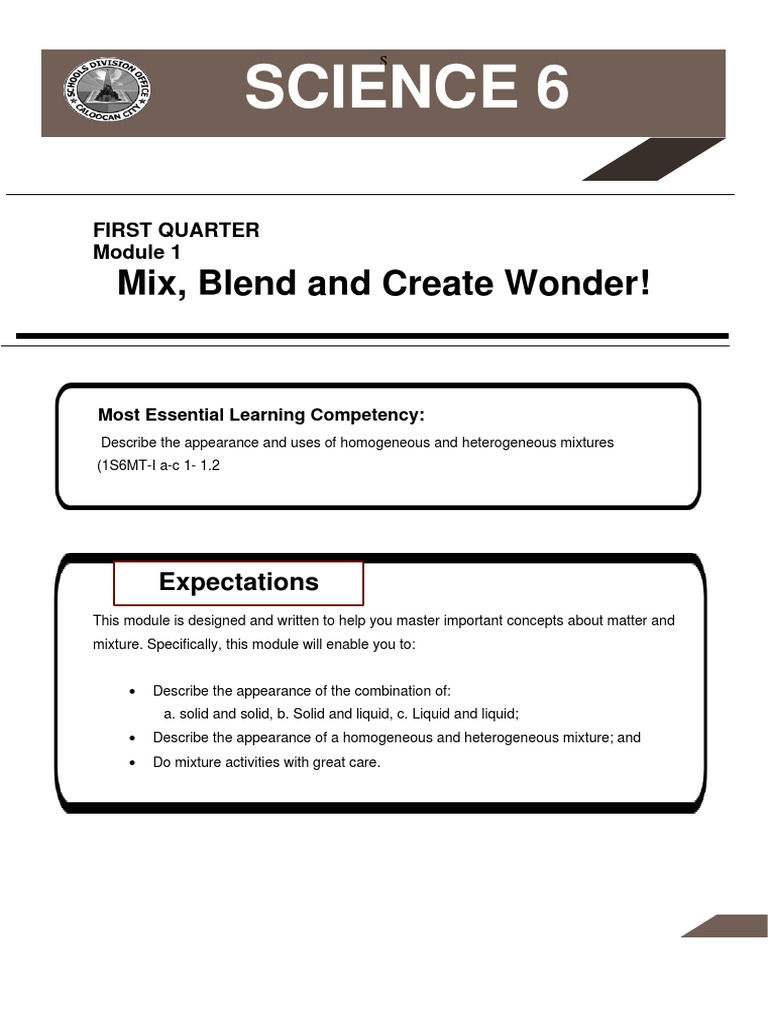 Science 6 Q1 Week 1 | PDF Science 6 Q1 Week 1 | PDF