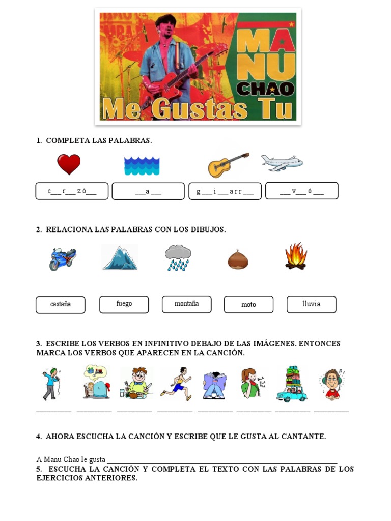 MANU CHAO Me Gustas Tu A2 | PDF | Hogar, jardinería y bricolaje