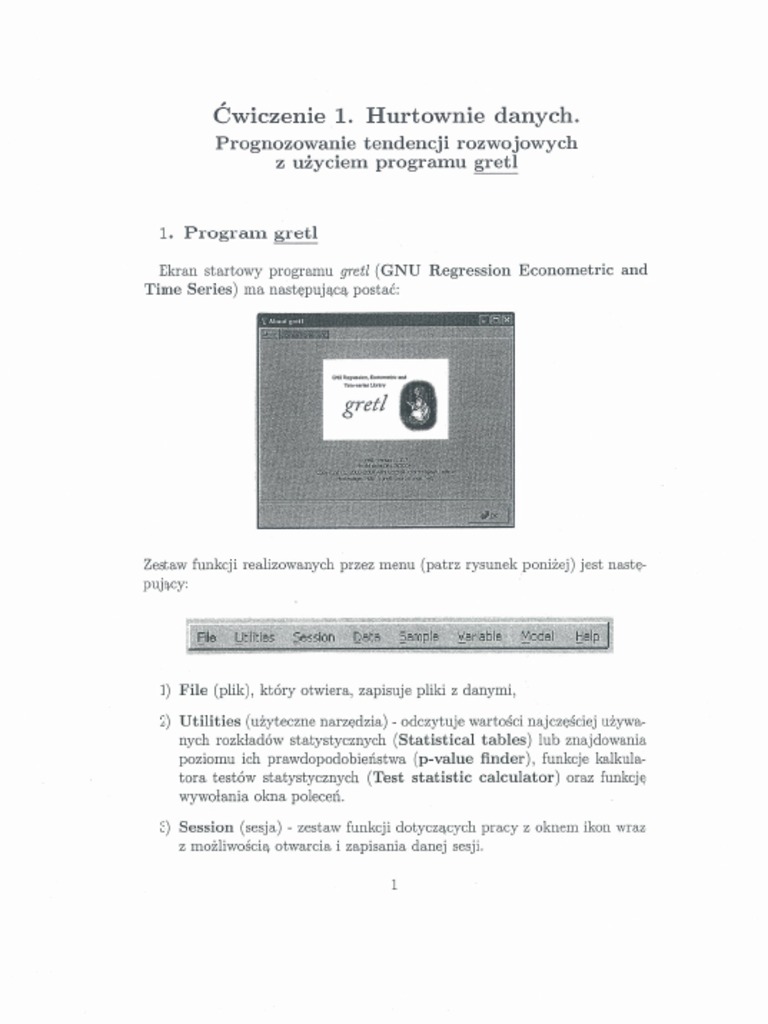 Gretl Instrukcja Obsługi | PDF