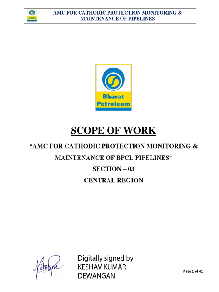 ANNEXURE IVScope of Work AMC CP MonitoringMaintenance of ...