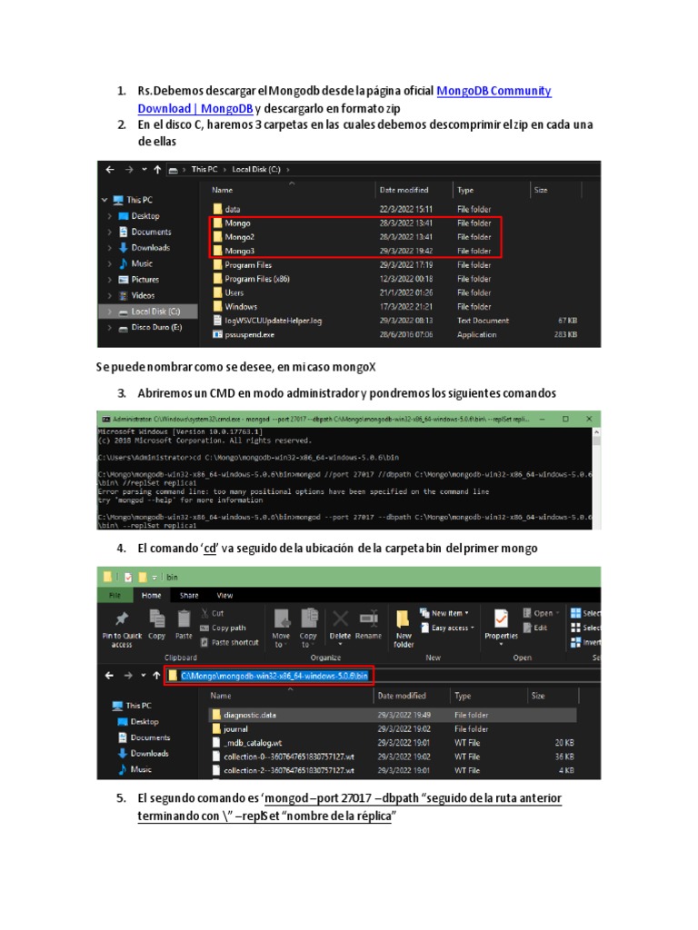 Manual Replicación MongoDB | PDF | Mongo Db | Informática