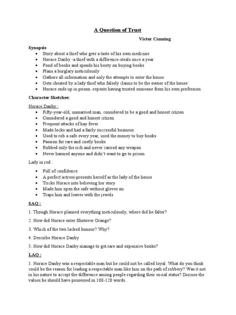 A Question of Trust | PDF