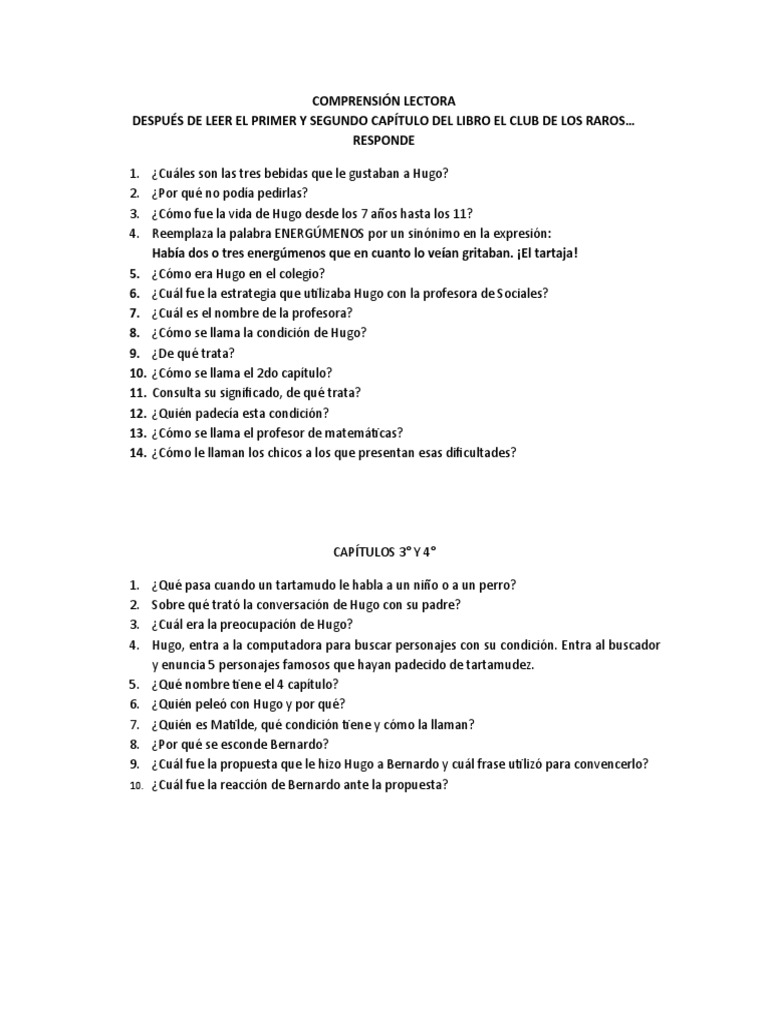 Analisis... Club de Los Raros | PDF