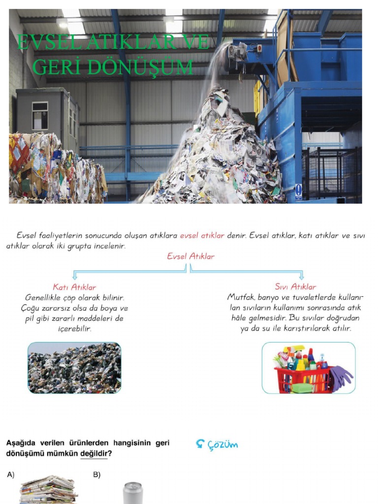4 6 Evsel Atiklar Ve Geri Donusum | PDF