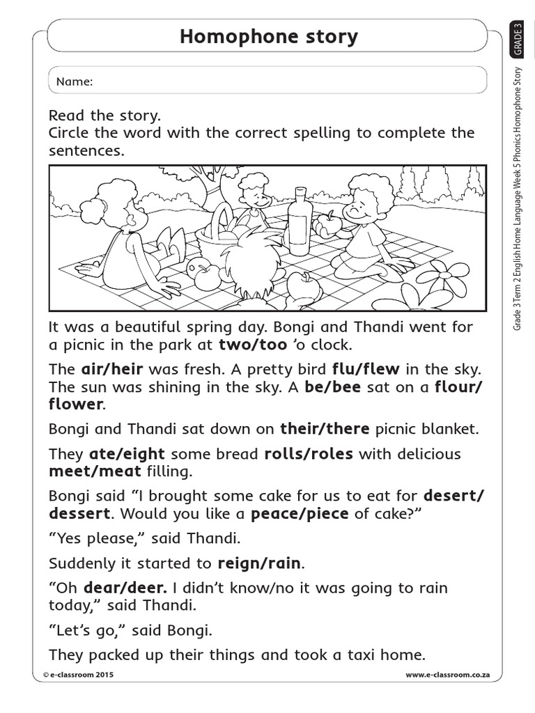 Homophone-story | PDF