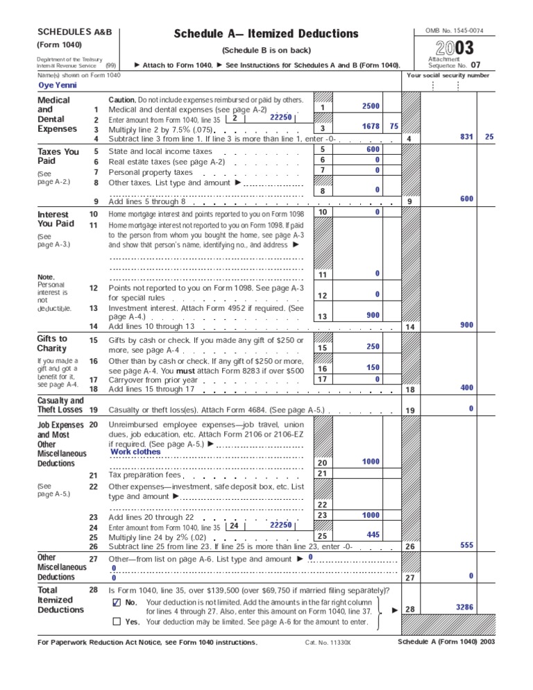 Schedule A Itemized Deductions Guide | PDF