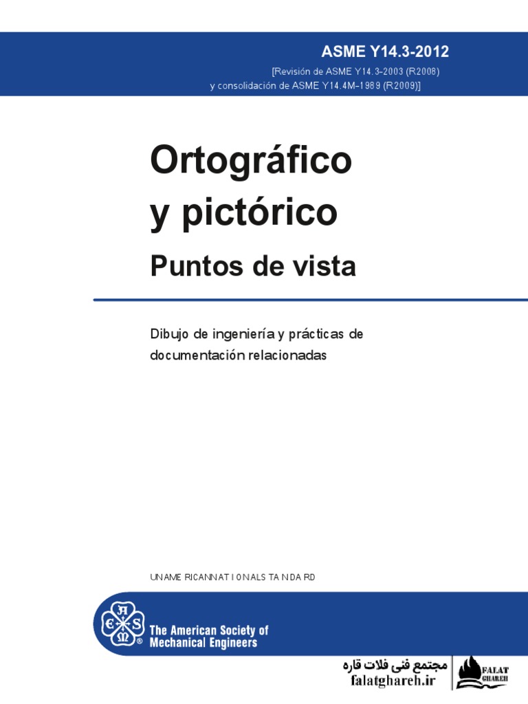 5asme-Y14.3 2012 Secciones y Vistas | PDF | Ingeniería | Dibujo