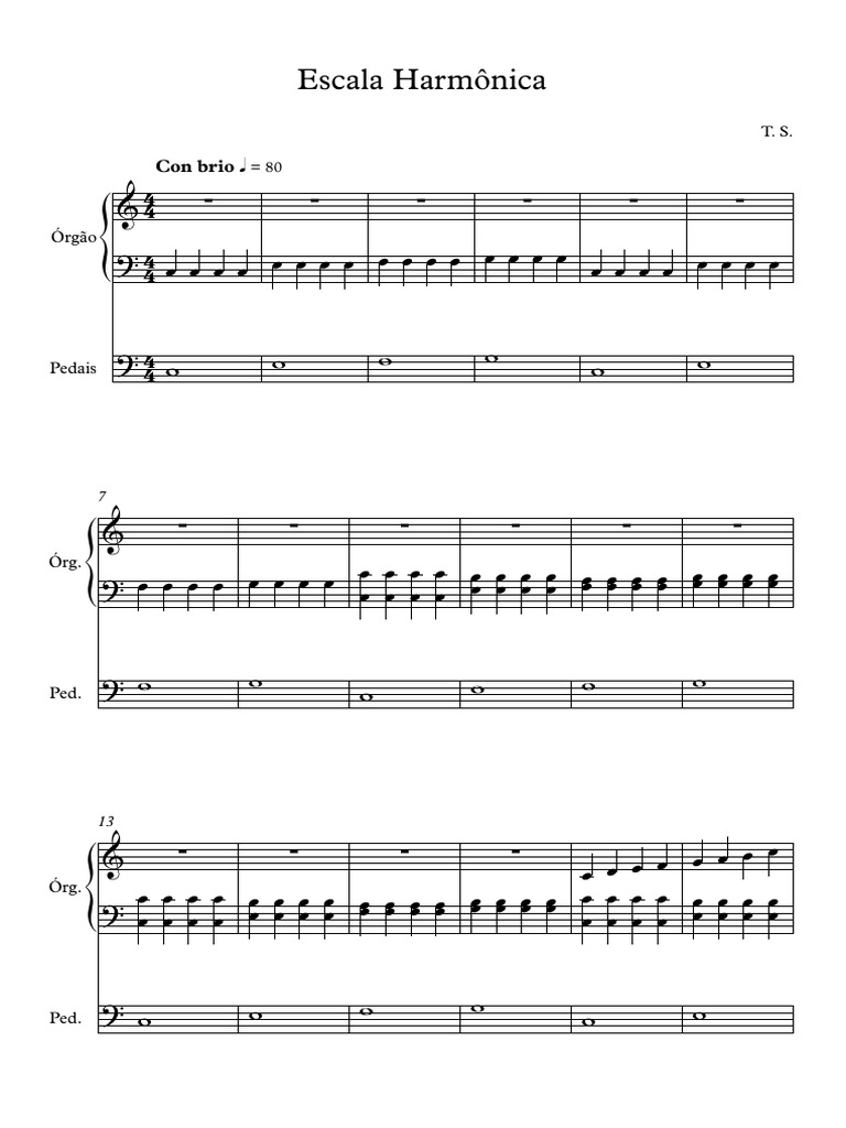 Escala Harmônica - Partitura Completa | PDF