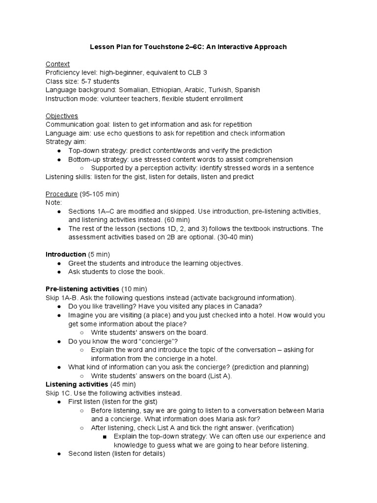 Mini Lesson Plan Download Free Pdf Lesson Plan Top Down And