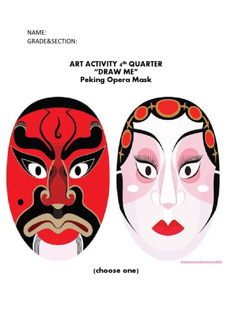 Peking Opera Mask Art Activity | PDF