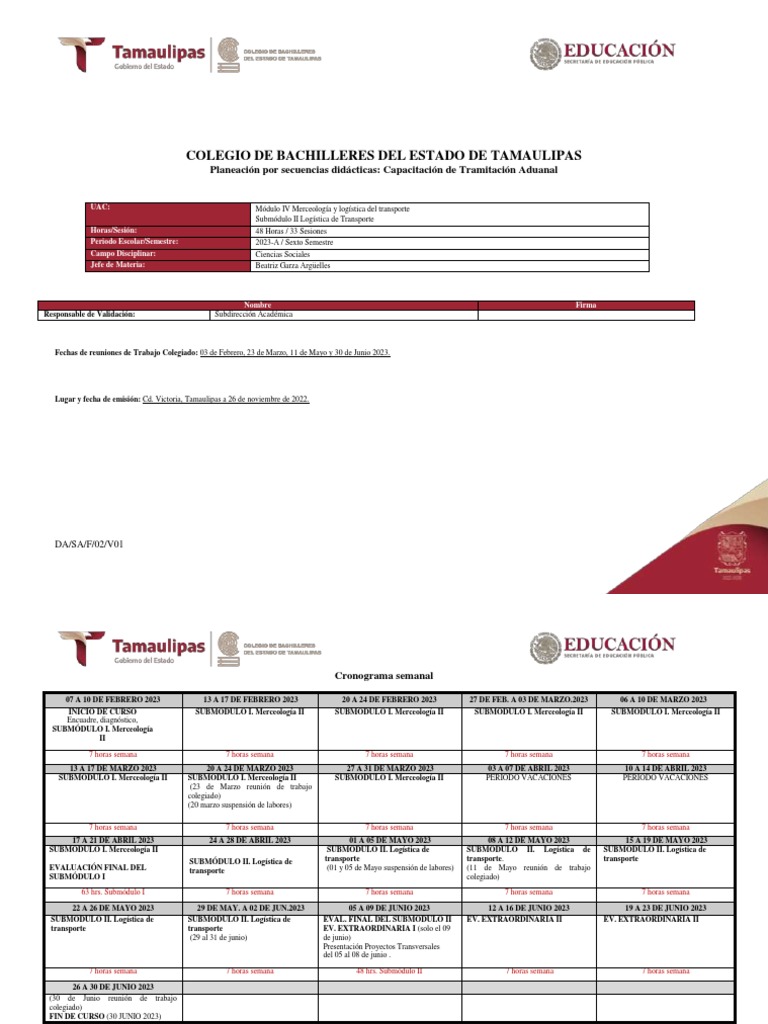 Tramitacion Aduanal ModIV - SubII | PDF | Evaluación | Logística