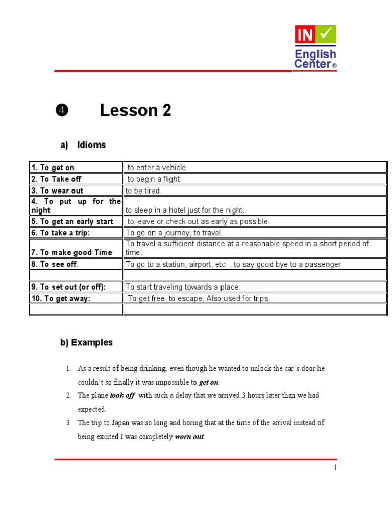Idiom 2 | PDF | Baggage | Aviation
