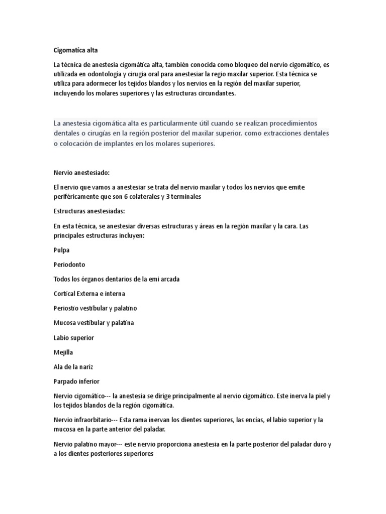 Cigomatica Alta | PDF | Boca | Anatomía humana