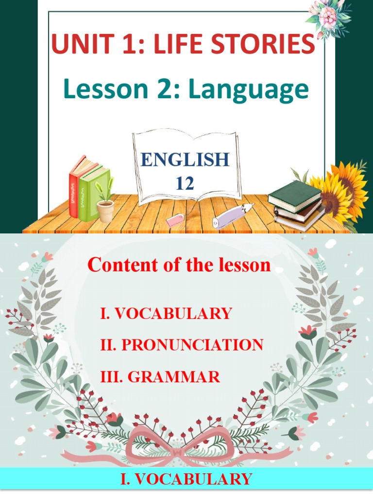 English 12: Unit 1 - Language | PDF
