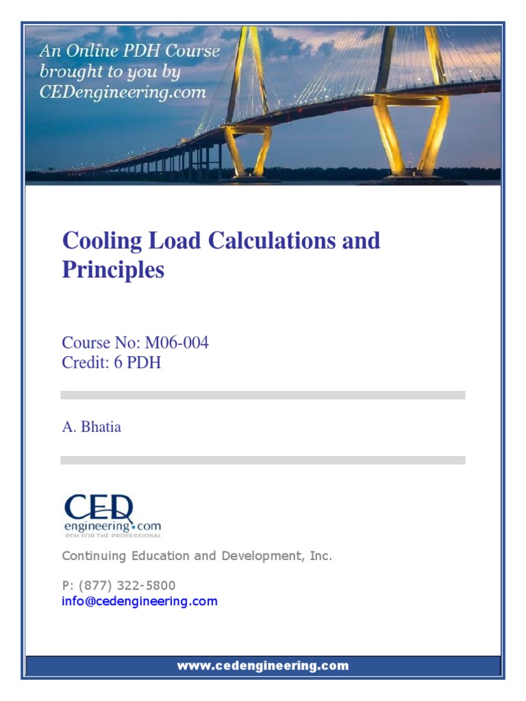M06-004 - Cooling Load Calculations and Principles - US | PDF | Humidity | Air Conditioning