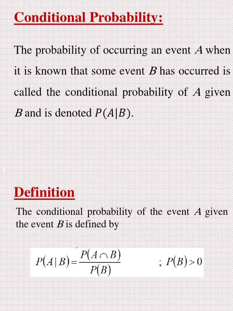 Conditional Probability:: A B A B | PDF | Probability | Mathematics