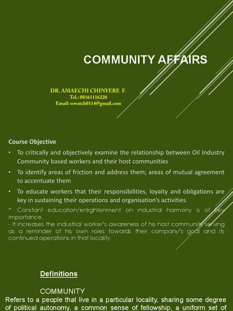 COMMUNITY AFFAIRS Level 3pdf | Download Free PDF | Employment | Community