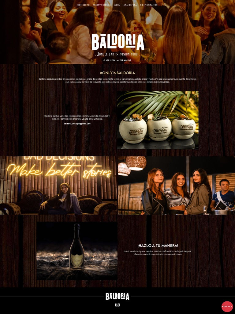 Eventos únicos con Baldoria Chiclayo | PDF