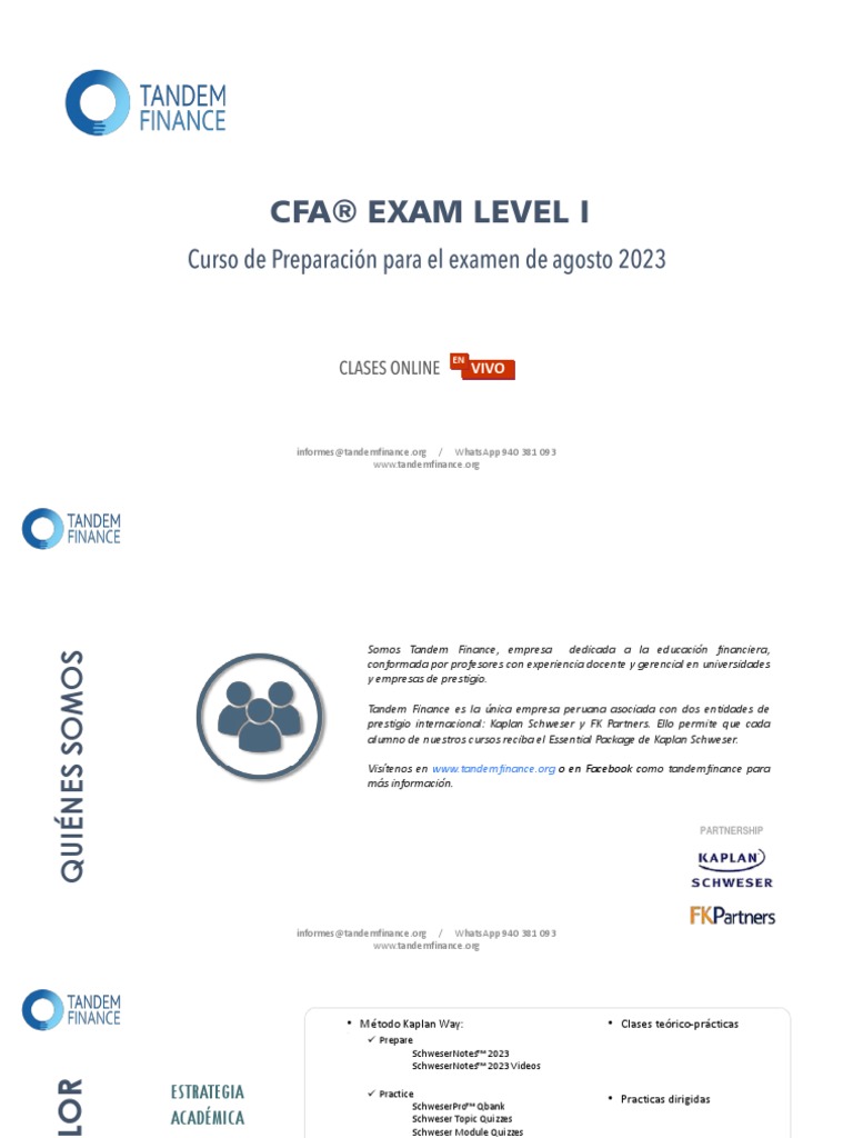 TF Brochure Ago23 CFA 1 | PDF | Economista | Perú